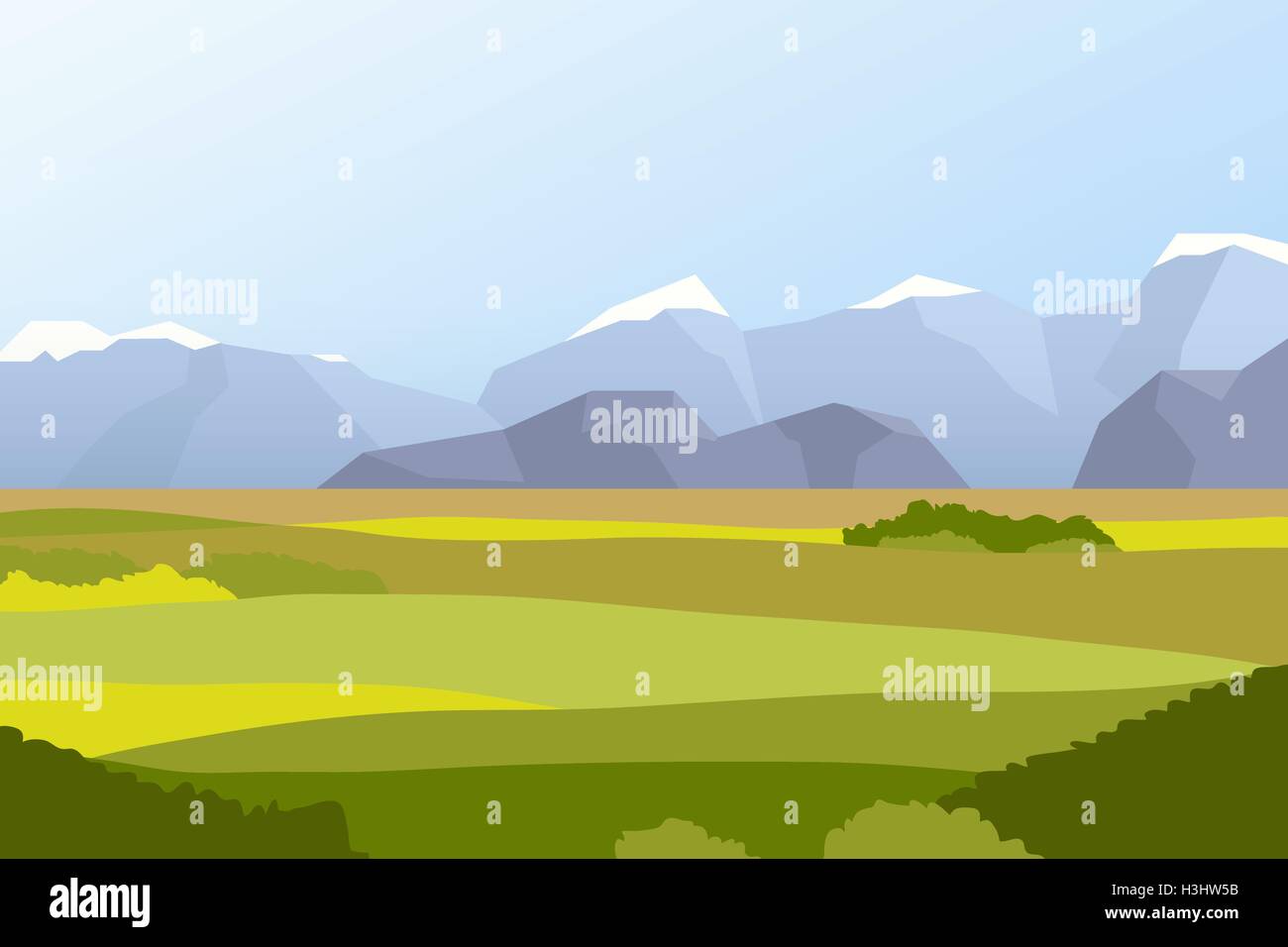 Panorama alps mountains landscape Stock Vector Images - Alamy