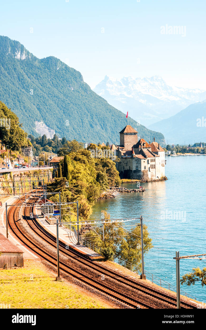 Chilon castle in Switzerland Stock Photo - Alamy