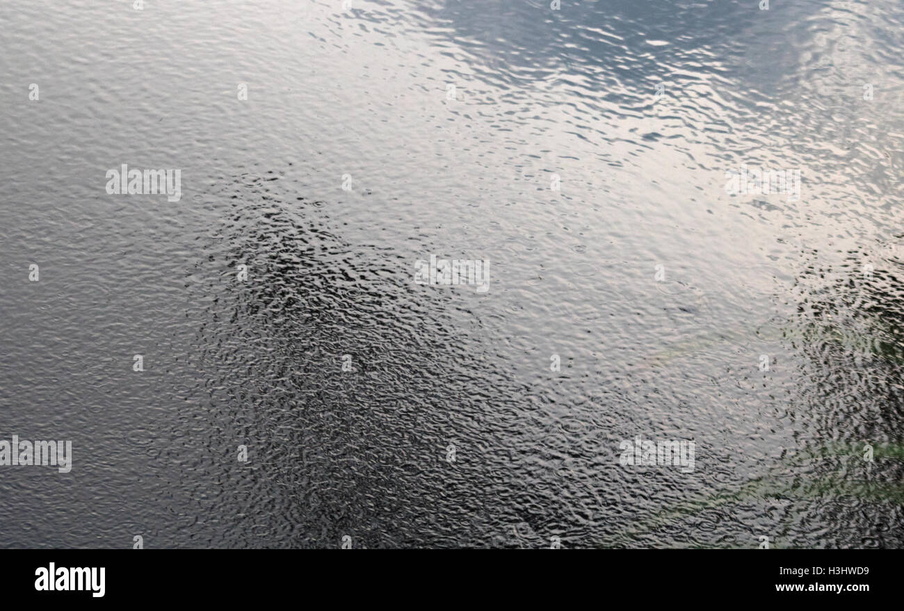 Strange waves on the river close to the shore. Interesting background ...