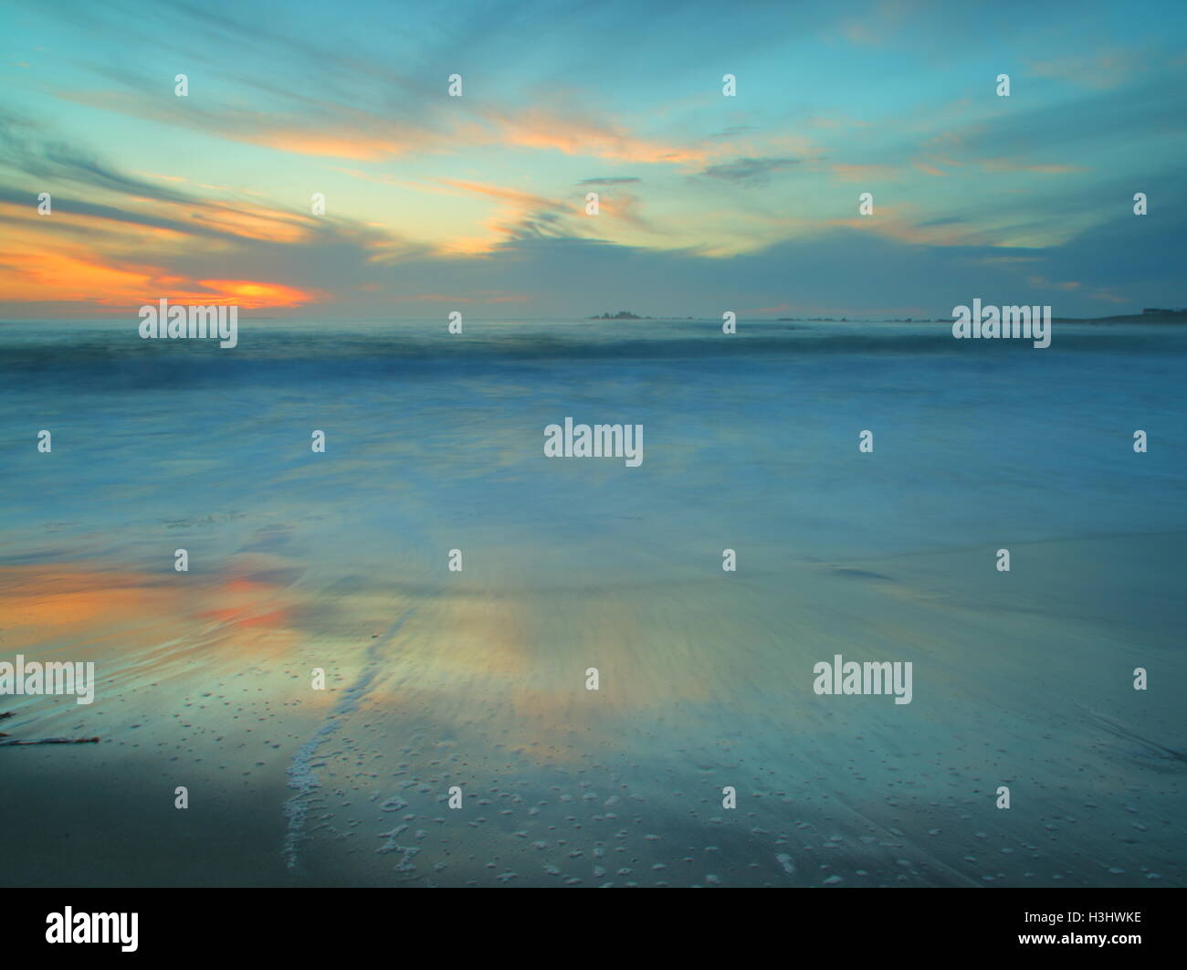 Abstract sunset with motion blur on a beach Stock Photo - Alamy