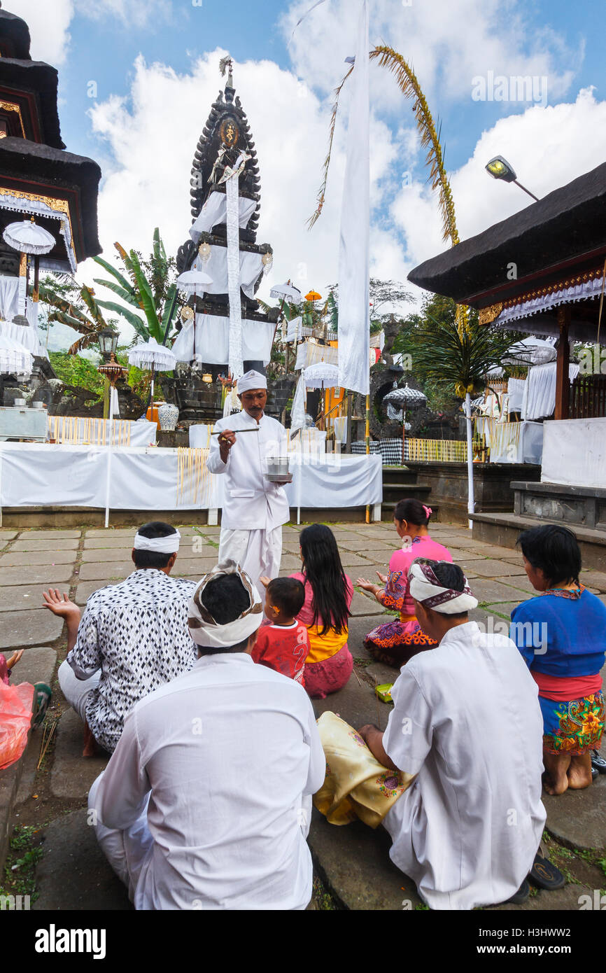 A prayer ceremony. Besakih Temple. Bali. Indonesia, Asia Stock Photo ...