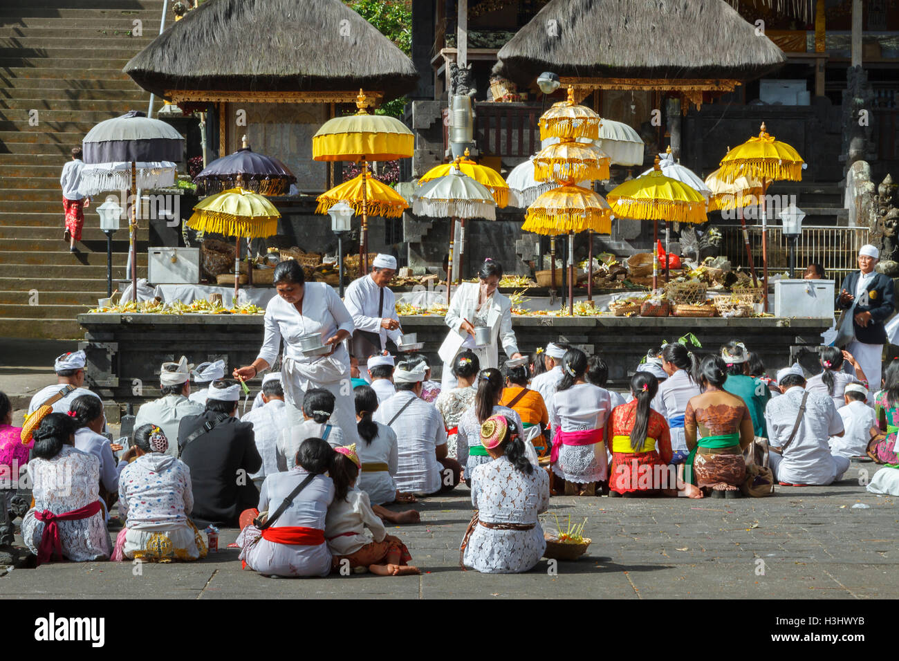 A prayer ceremony. Besakih Temple. Bali. Indonesia, Asia Stock Photo ...