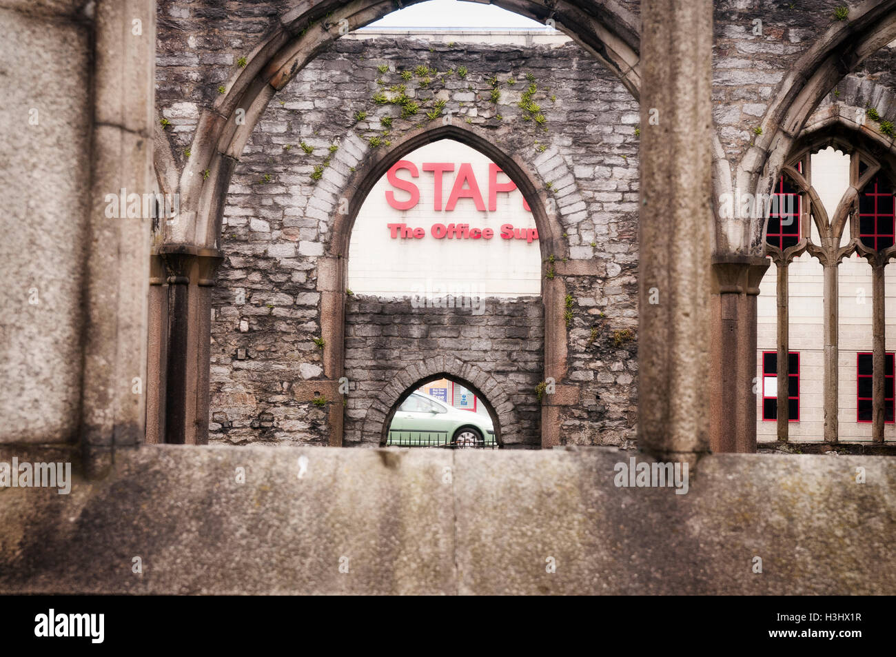 Charles Church Detail, Plymouth, England Stock Photo - Alamy