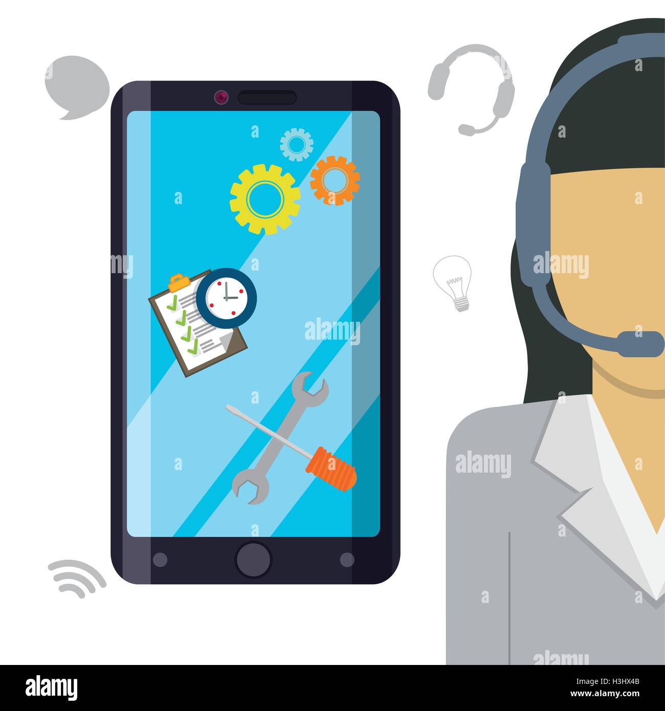 Customer services counter Stock Vector Images - Alamy