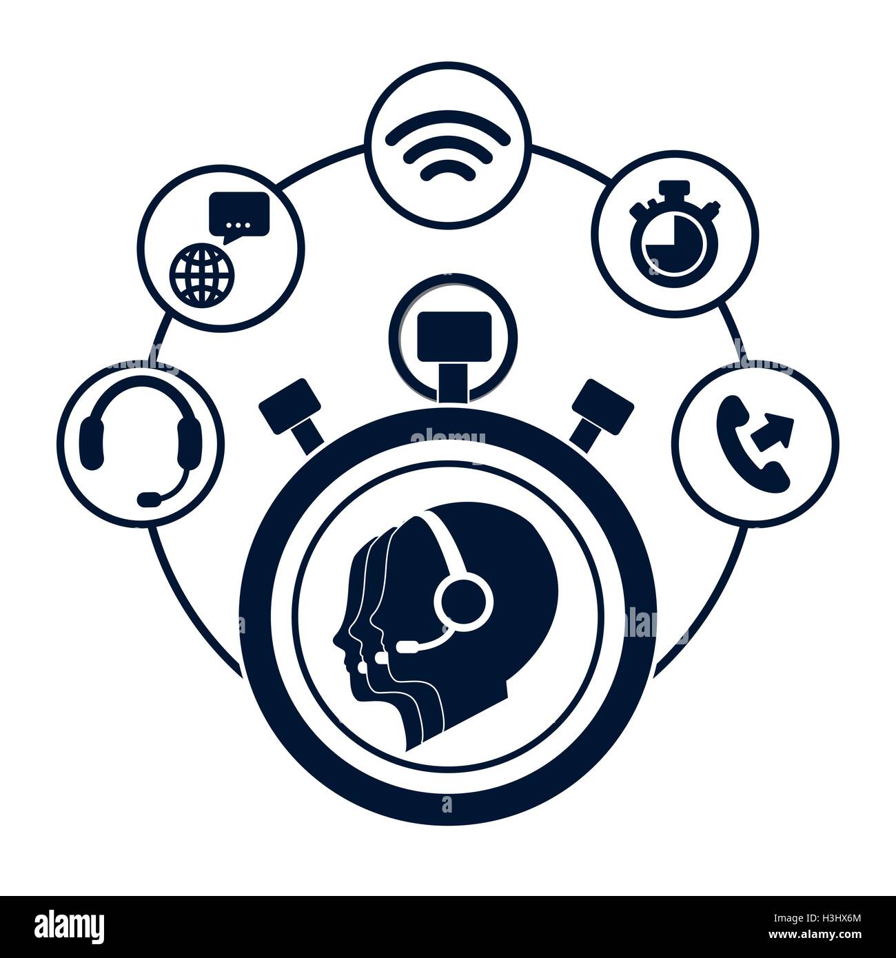 Customer services centre Stock Vector Images - Alamy