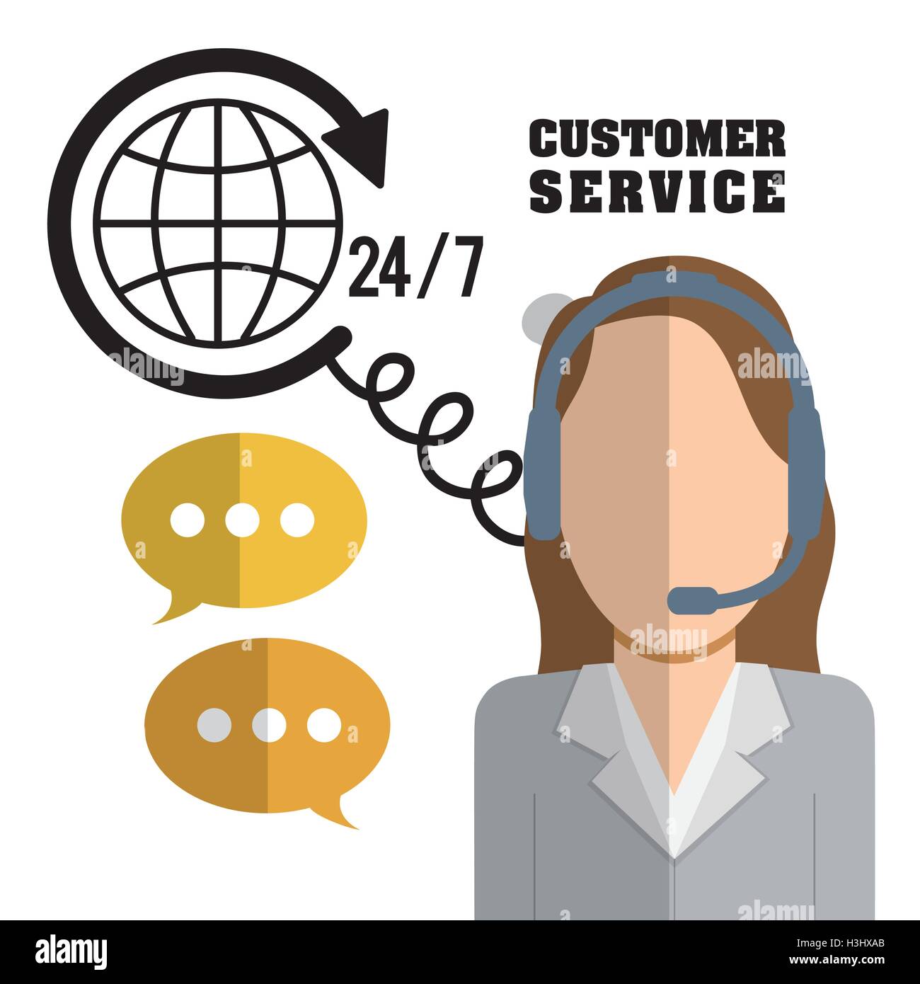customer support service icons Stock Vector Image & Art - Alamy