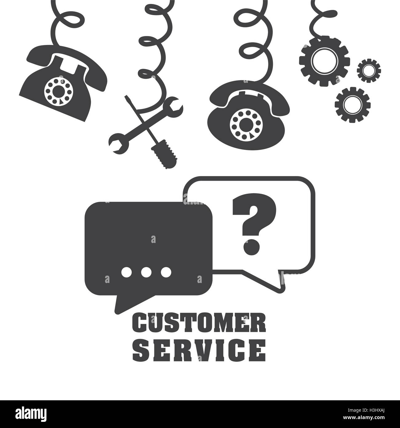 customer support service icons Stock Vector Image & Art - Alamy