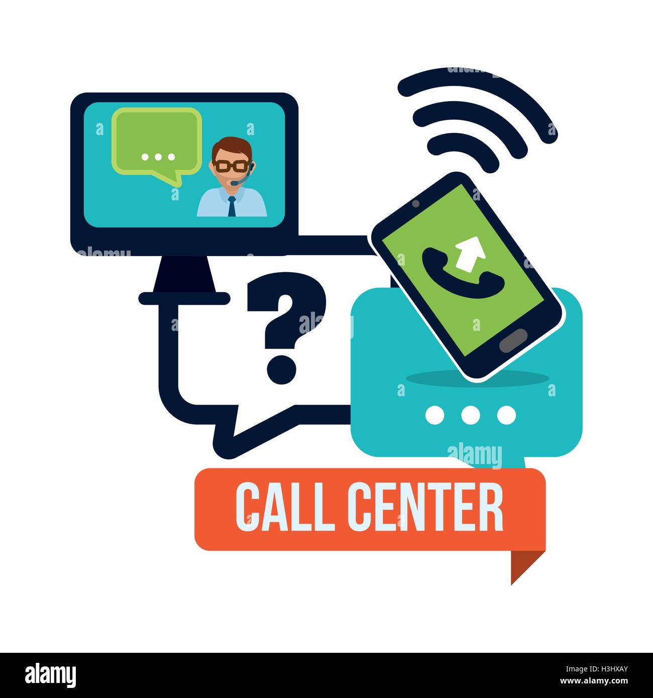 call center service icons Stock Vector Image & Art - Alamy