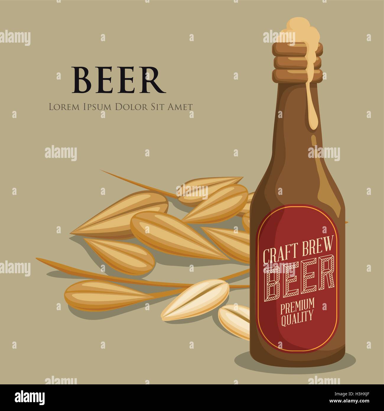 Beer brewing grains Stock Vector Images - Alamy