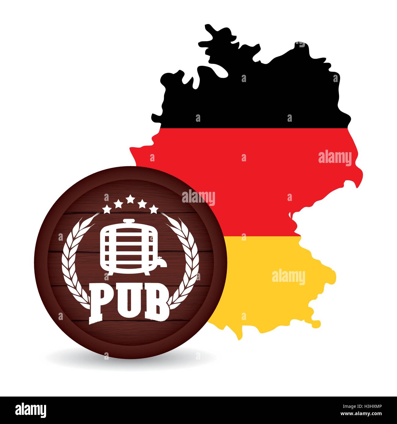 Retro germany map Stock Vector Images - Alamy