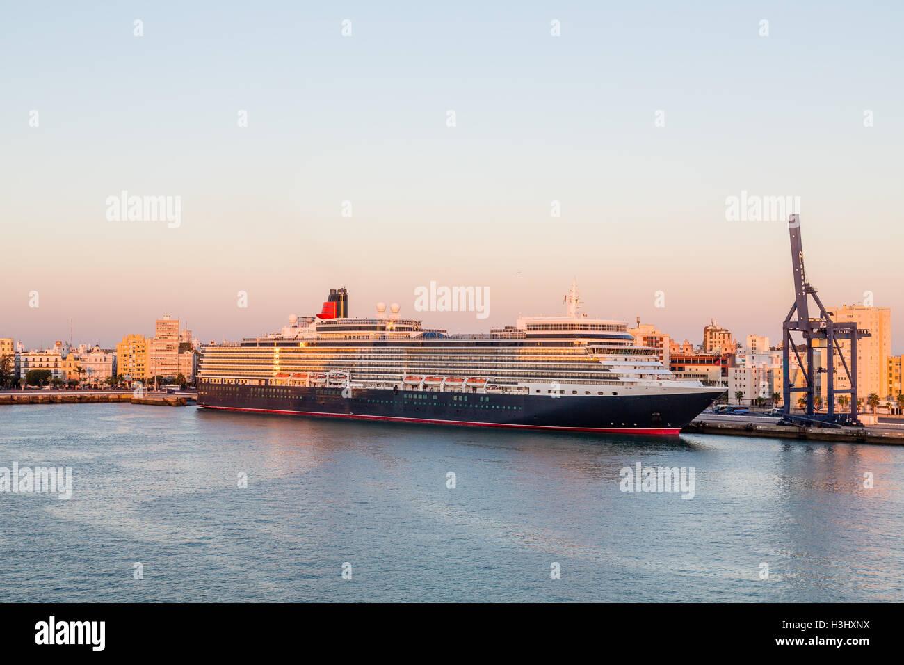 Luxury Ocean Liner at Dock in Cadiz Spain Stock Photo - Alamy
