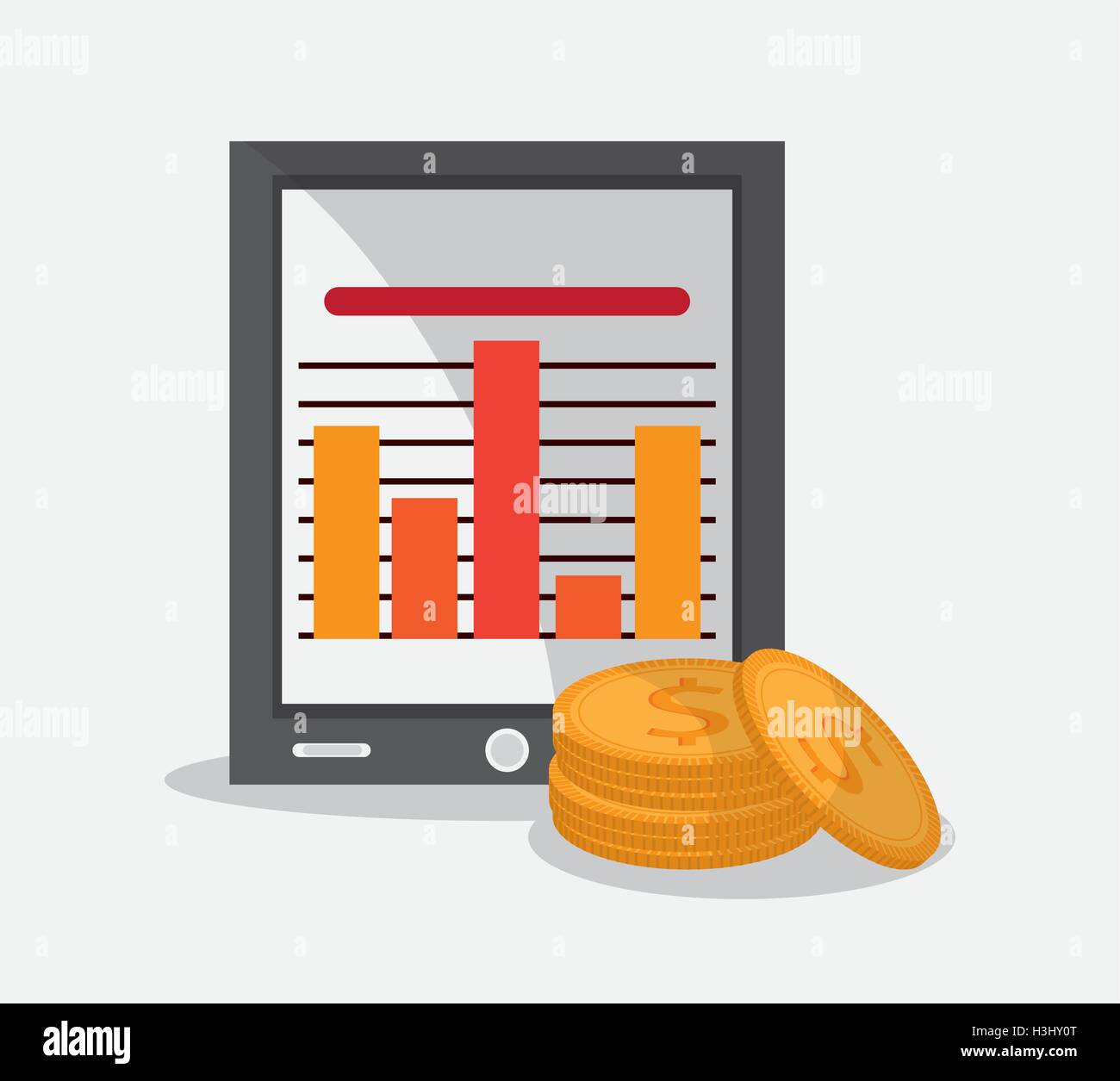 Tablet infographic and money design Stock Vector Image & Art - Alamy
