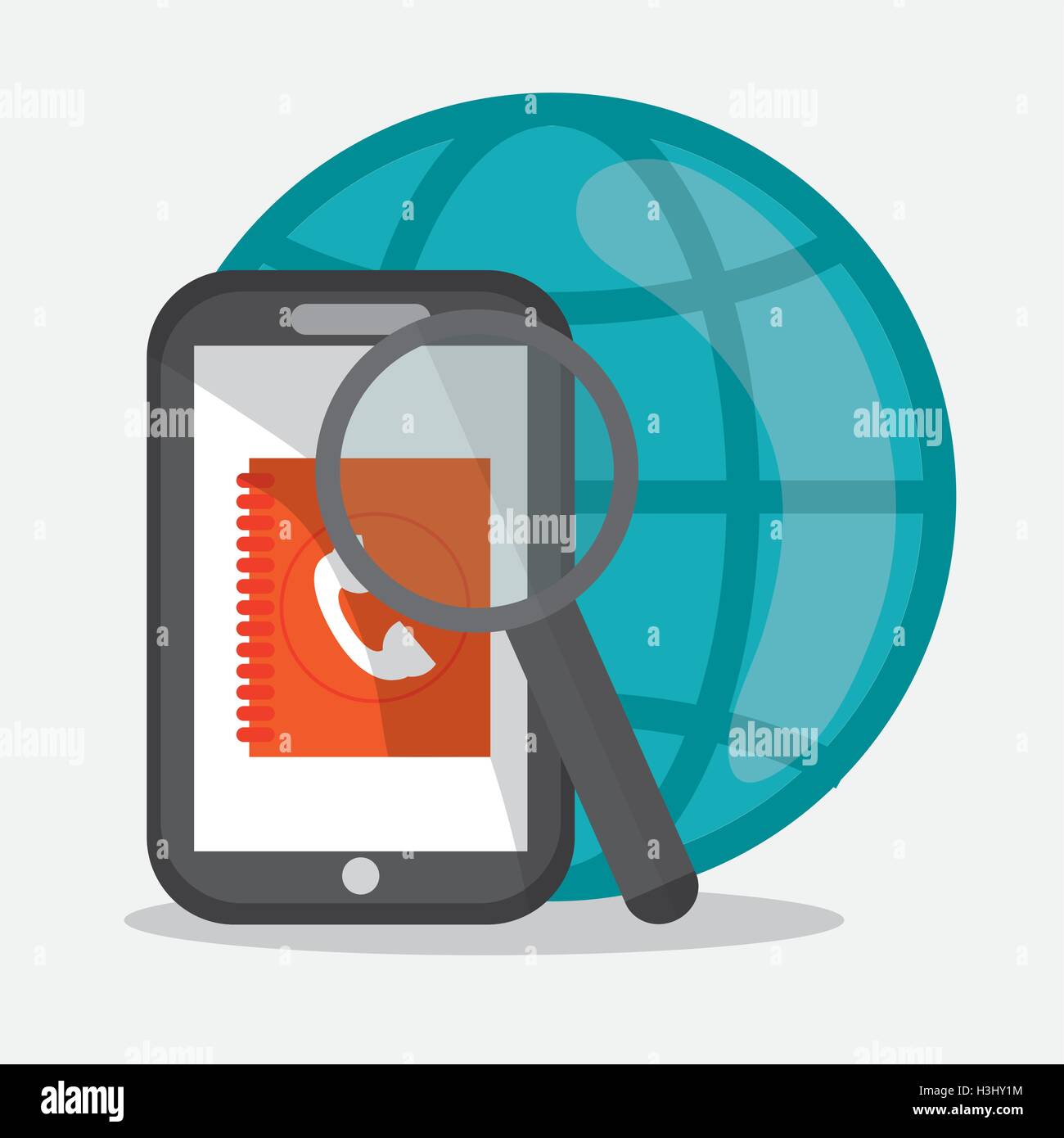 Smartphone and global communication design Stock Vector Image & Art - Alamy