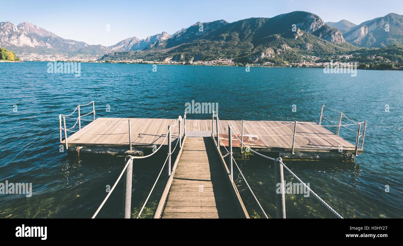 Boat dock in Menaggio, Lake Como Italy. Nautical, travel, European ...