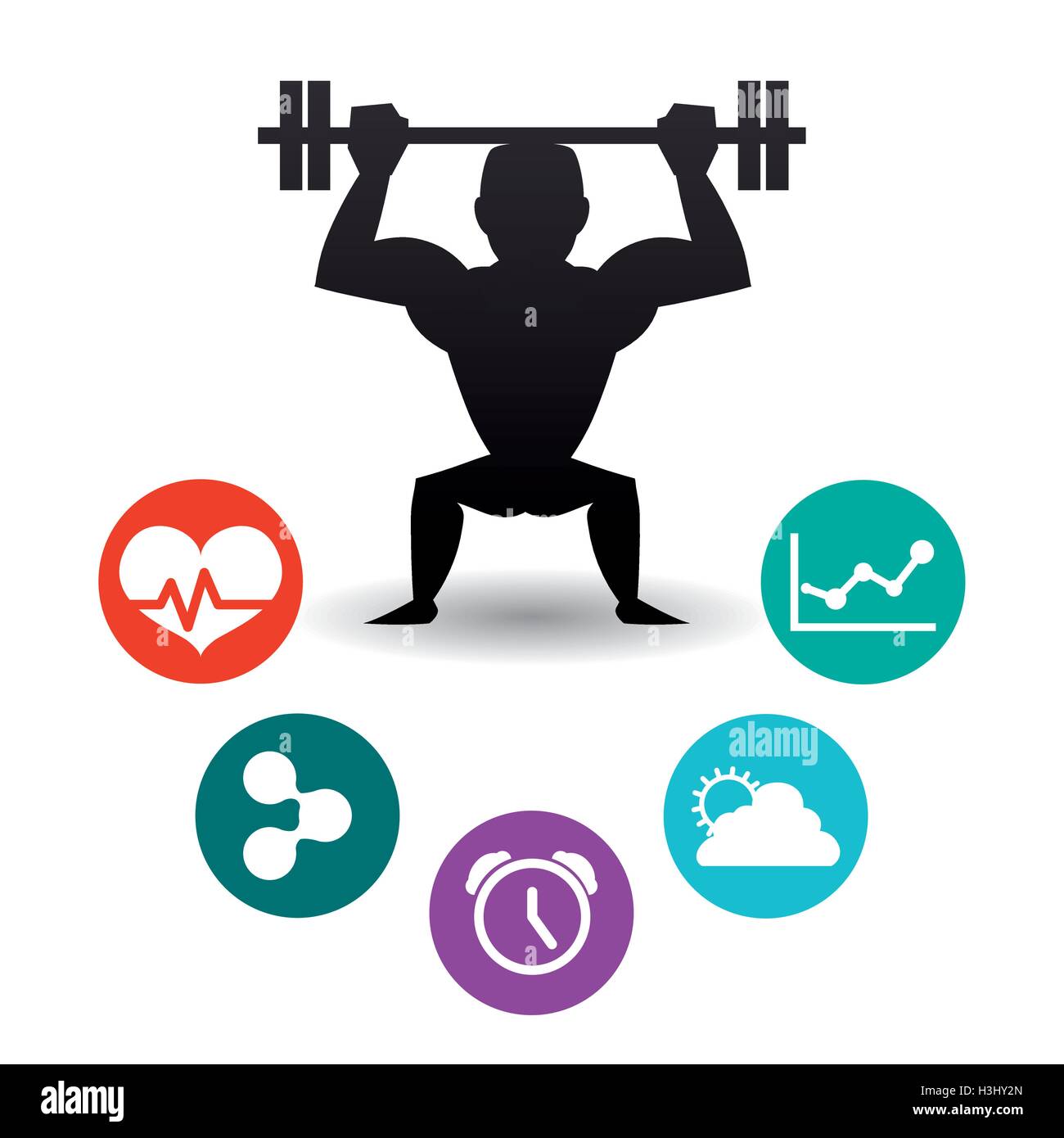 fitness app technology icons Stock Vector Image & Art - Alamy