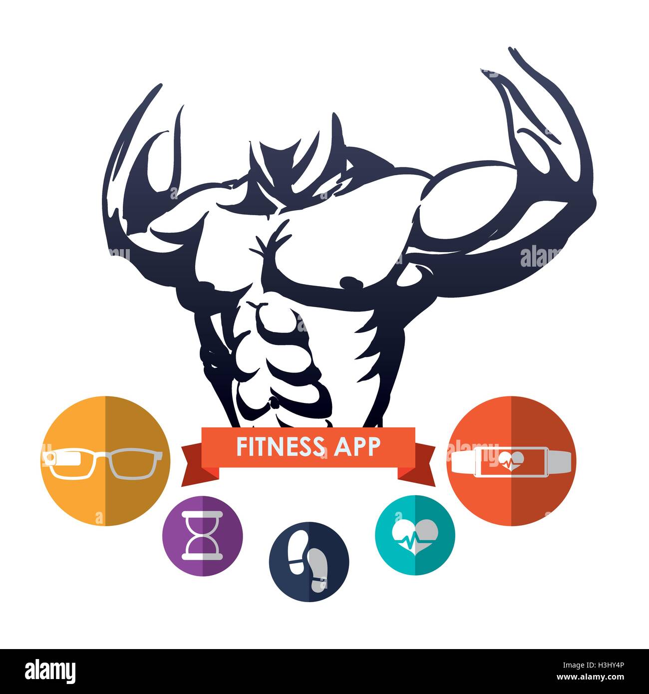 fitness app technology icons Stock Vector Image & Art - Alamy