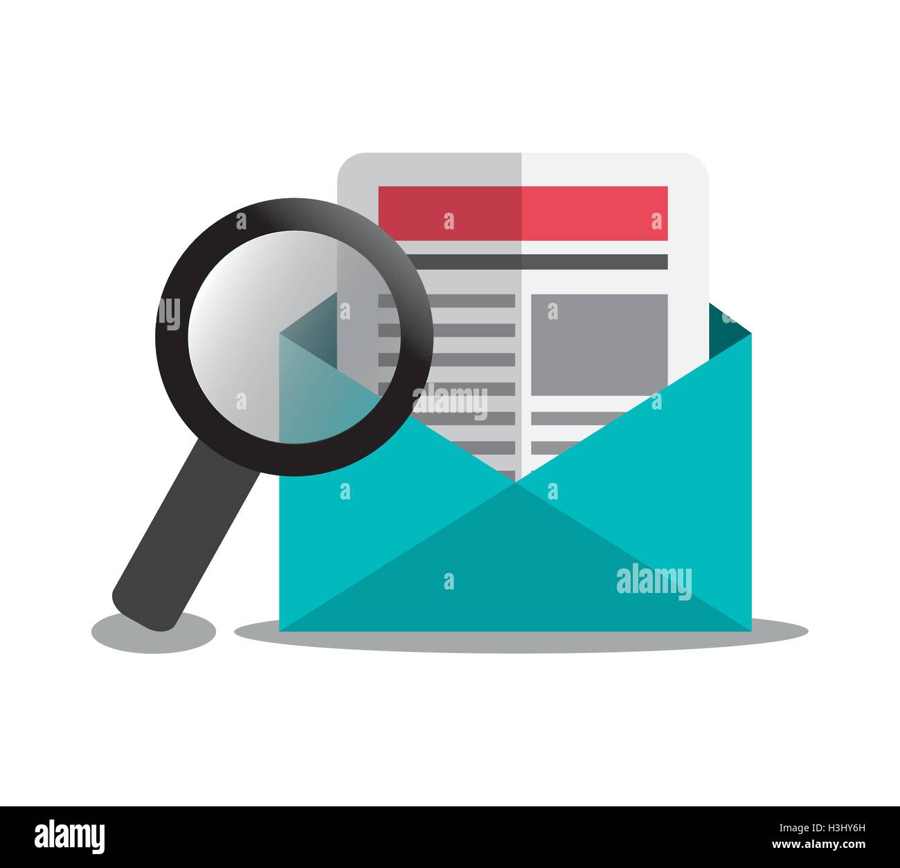 Envelope message and lupe design Stock Vector Image & Art - Alamy