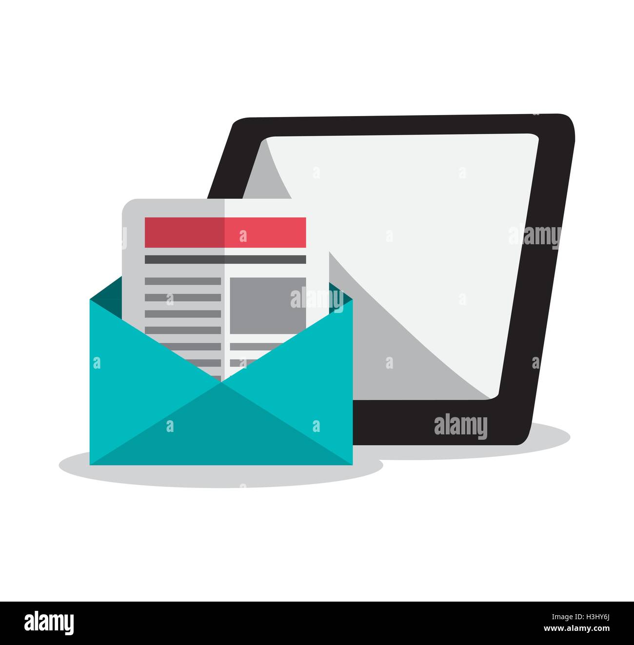 Envelope tablet and message design Stock Vector Image & Art - Alamy