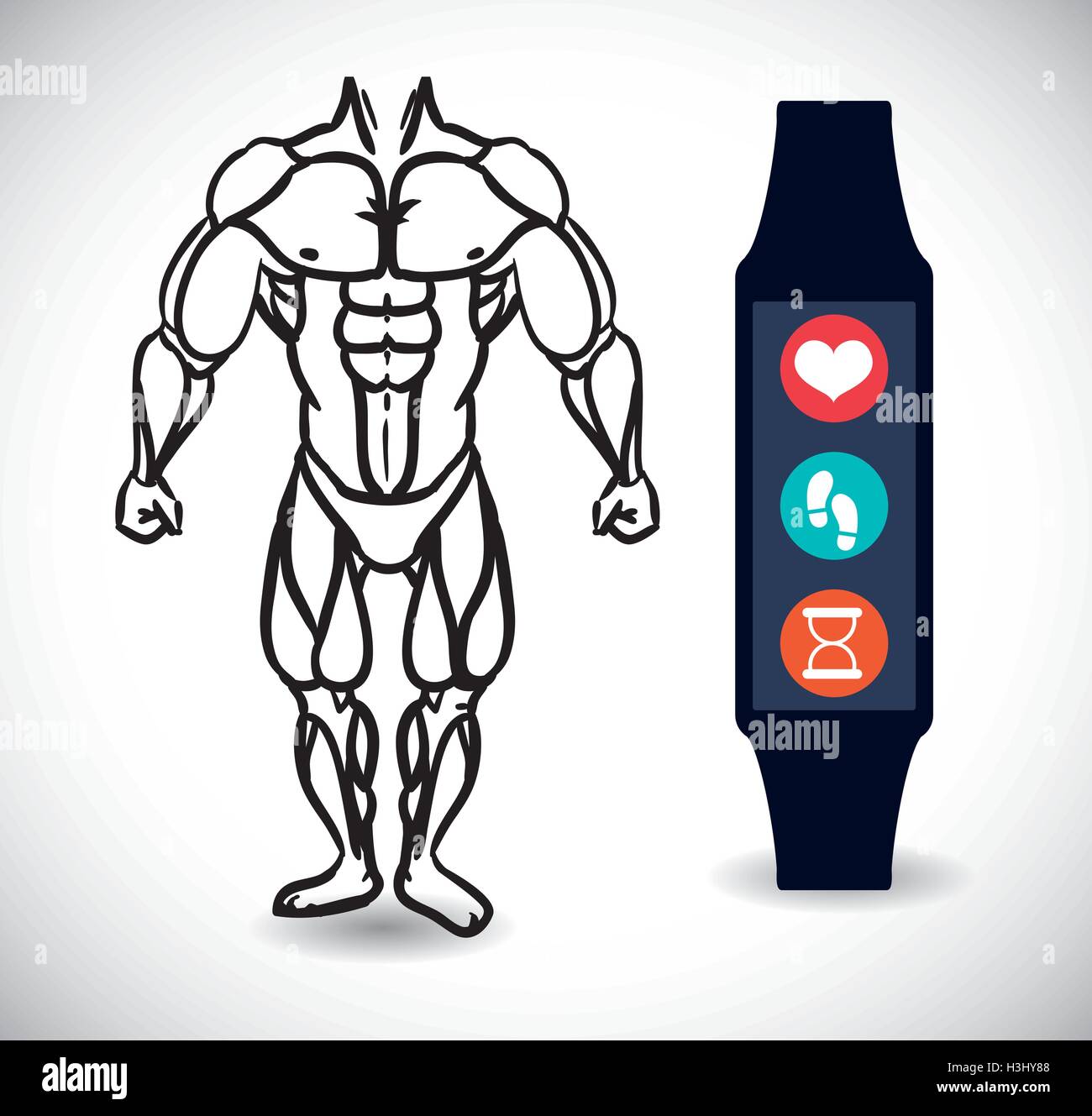 fitness app technology icons Stock Vector Image & Art - Alamy