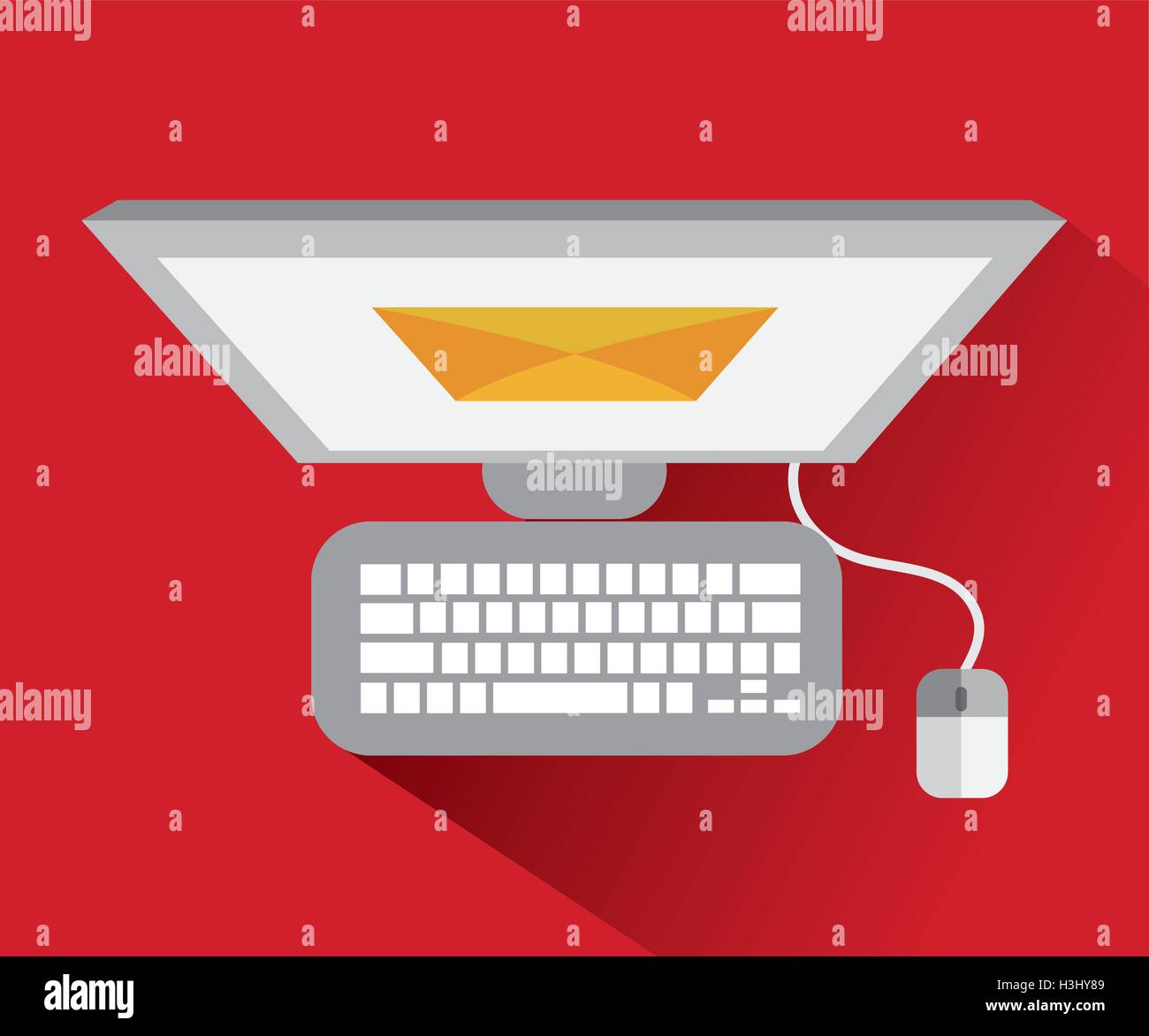 Envelope message and computer design Stock Vector Image & Art - Alamy