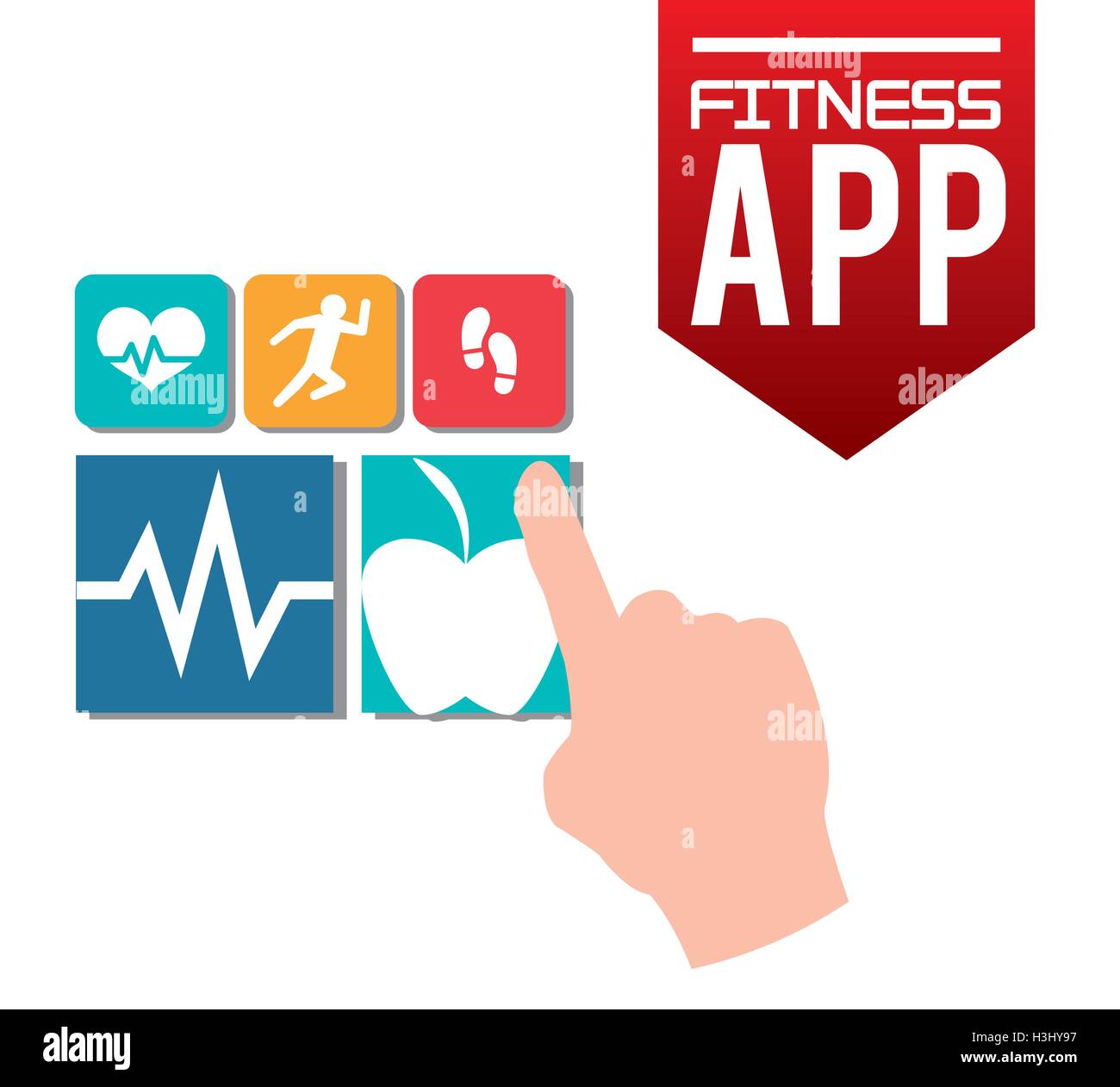 fitness app technology icons Stock Vector Image & Art - Alamy