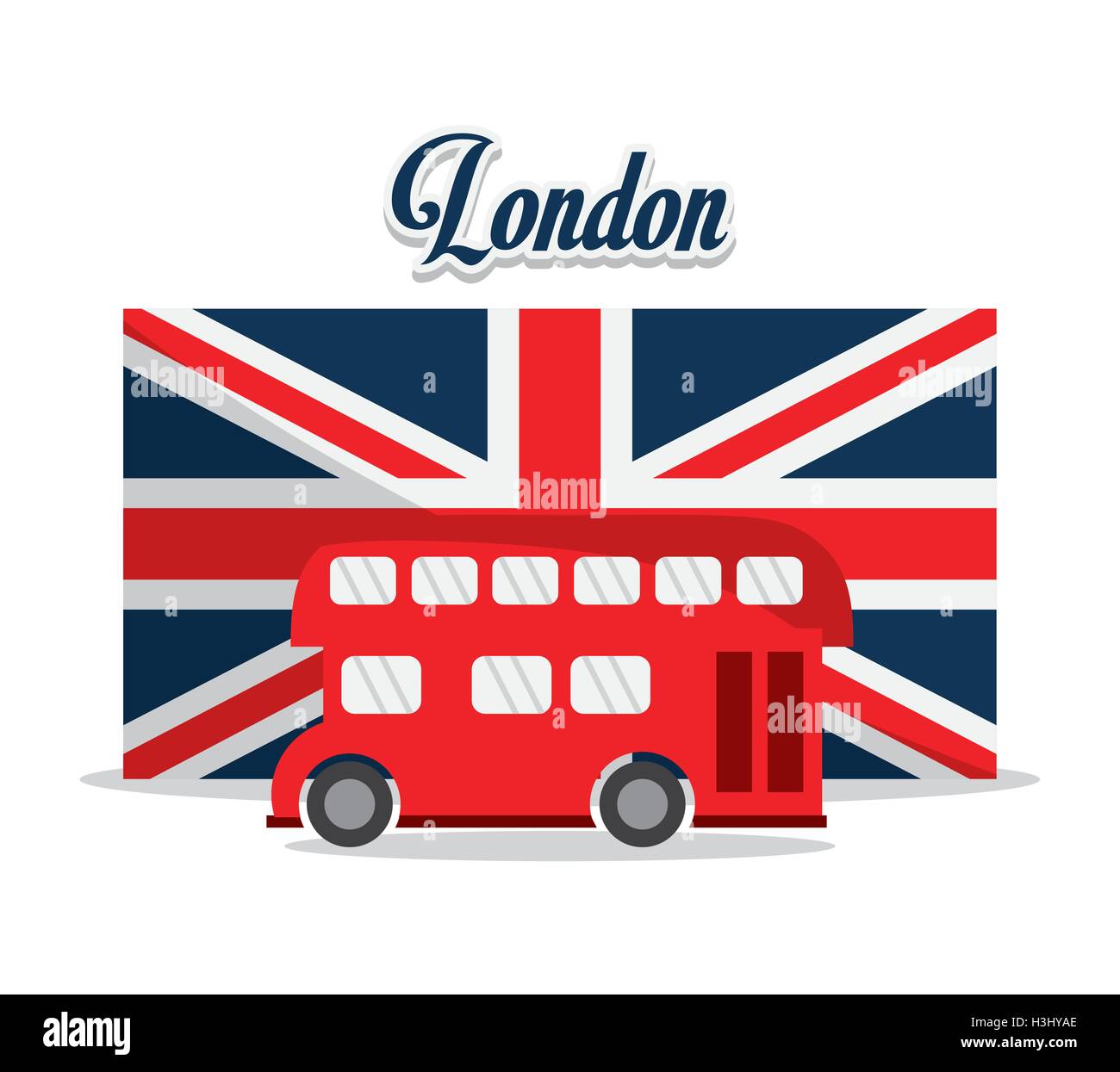 Isolated Bus and flag design Stock Vector Image & Art - Alamy