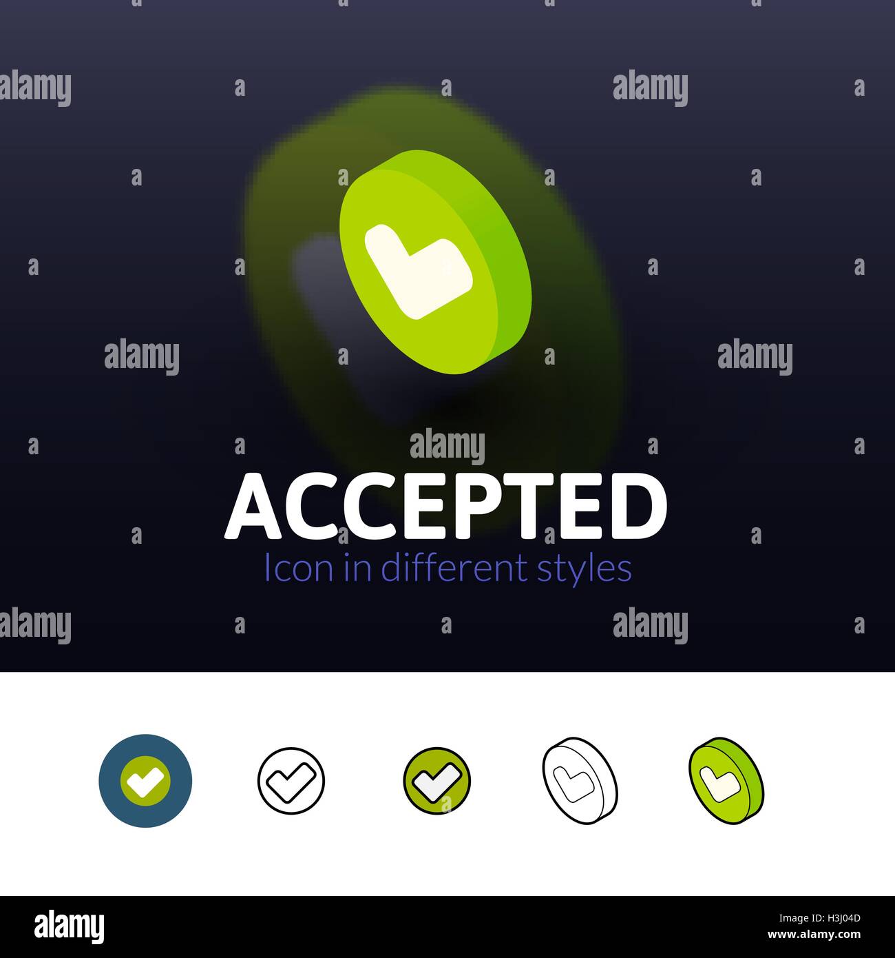 Accept acceptance accepted Stock Vector Images - Alamy
