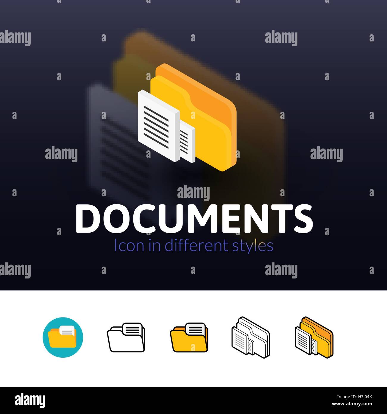 Documents portfolio icon in Stock Vector Images - Alamy