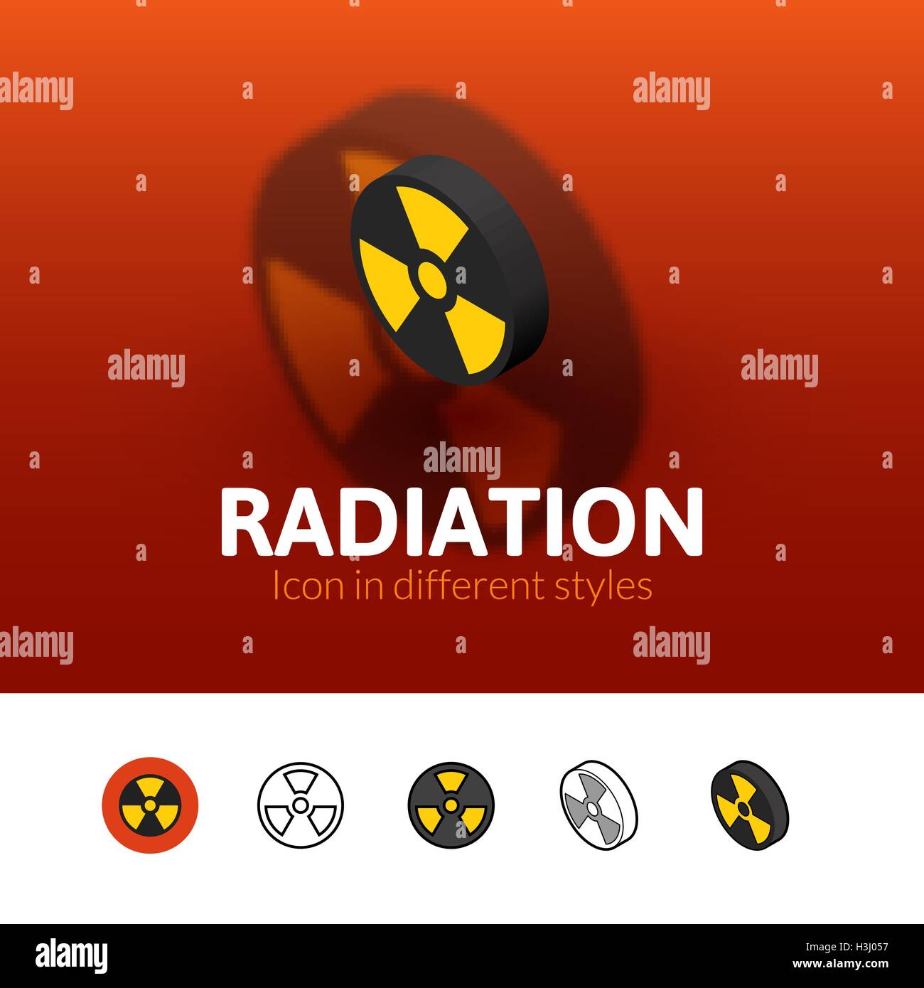 Radiation icon in different style Stock Vector Image & Art - Alamy