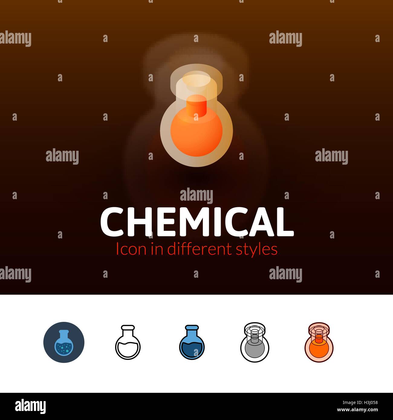 Chemical icon in different style Stock Vector Image & Art - Alamy