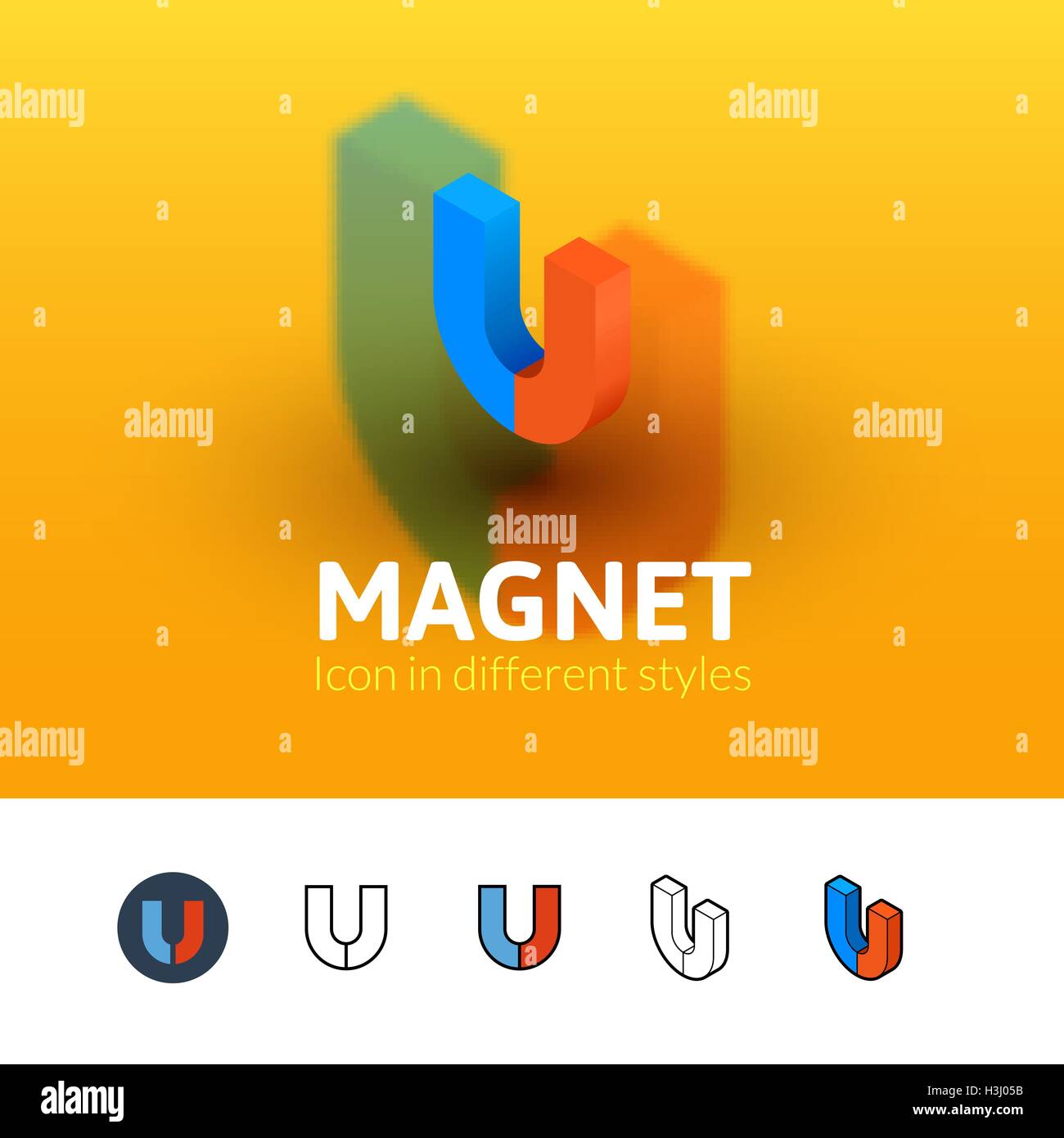 Magnet horseshoe style Stock Vector Images - Alamy