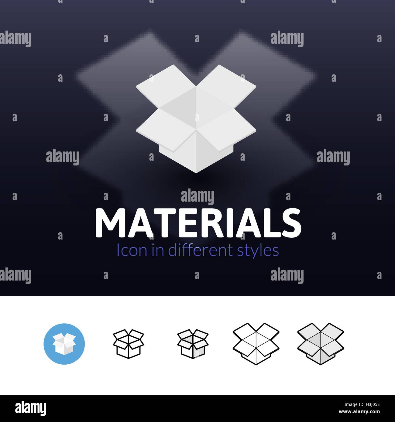 Materials icon in different style Stock Vector Image & Art - Alamy