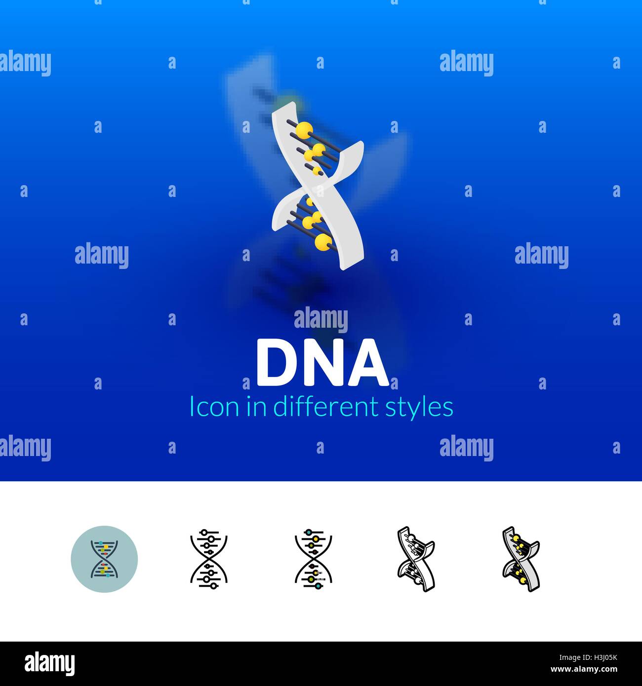 DNA icon in different style Stock Vector Image & Art - Alamy