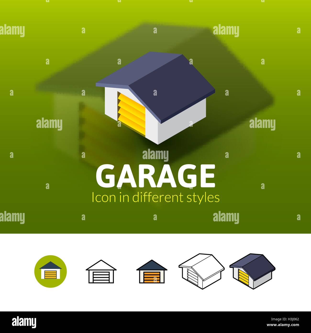 Garage shutter open Stock Vector Images - Alamy