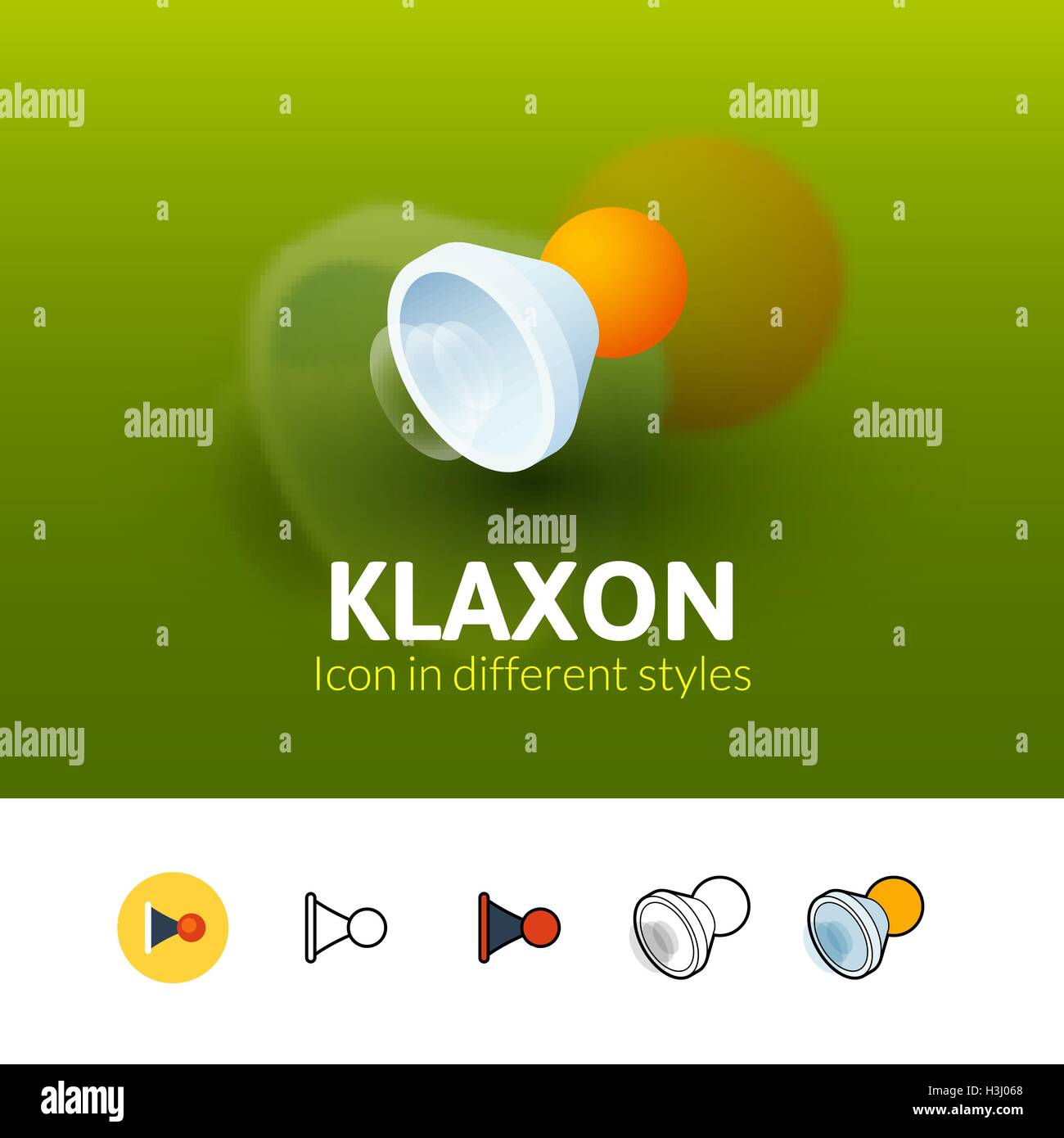 Klaxon icon in different style Stock Vector Image & Art - Alamy