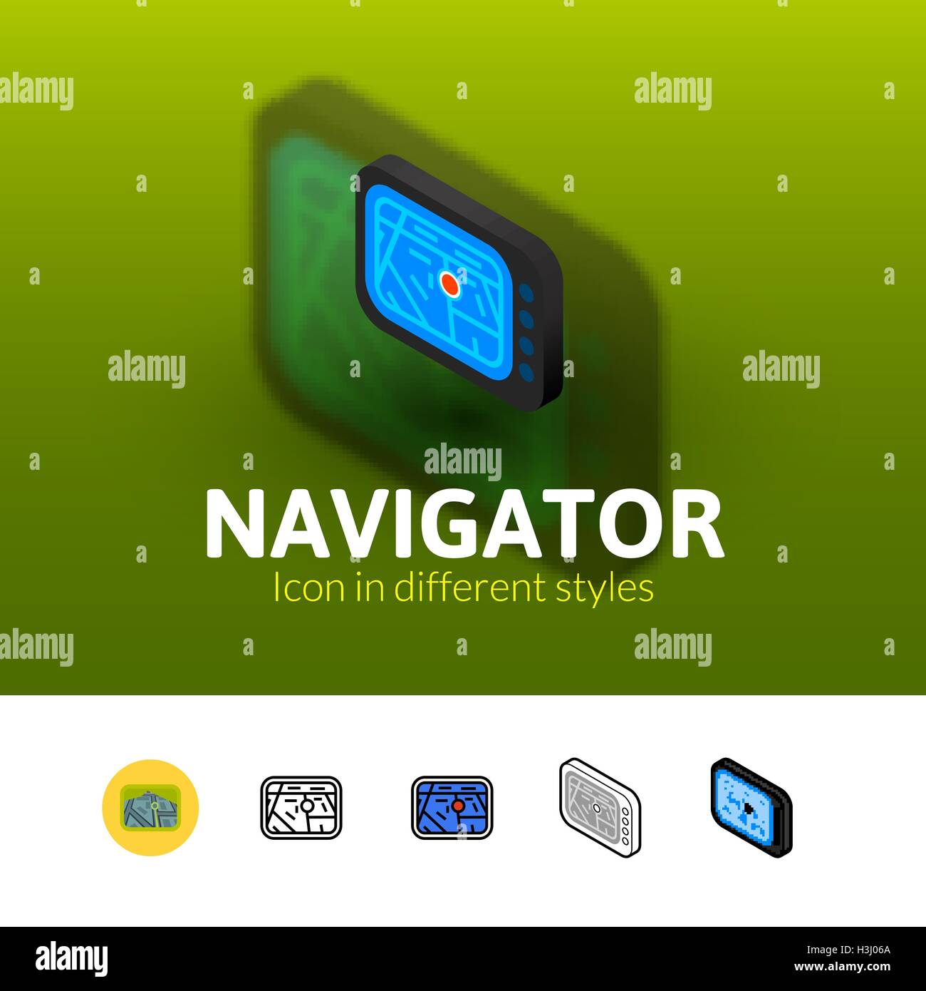 Gps map logo navigator hi-res stock photography and images - Alamy
