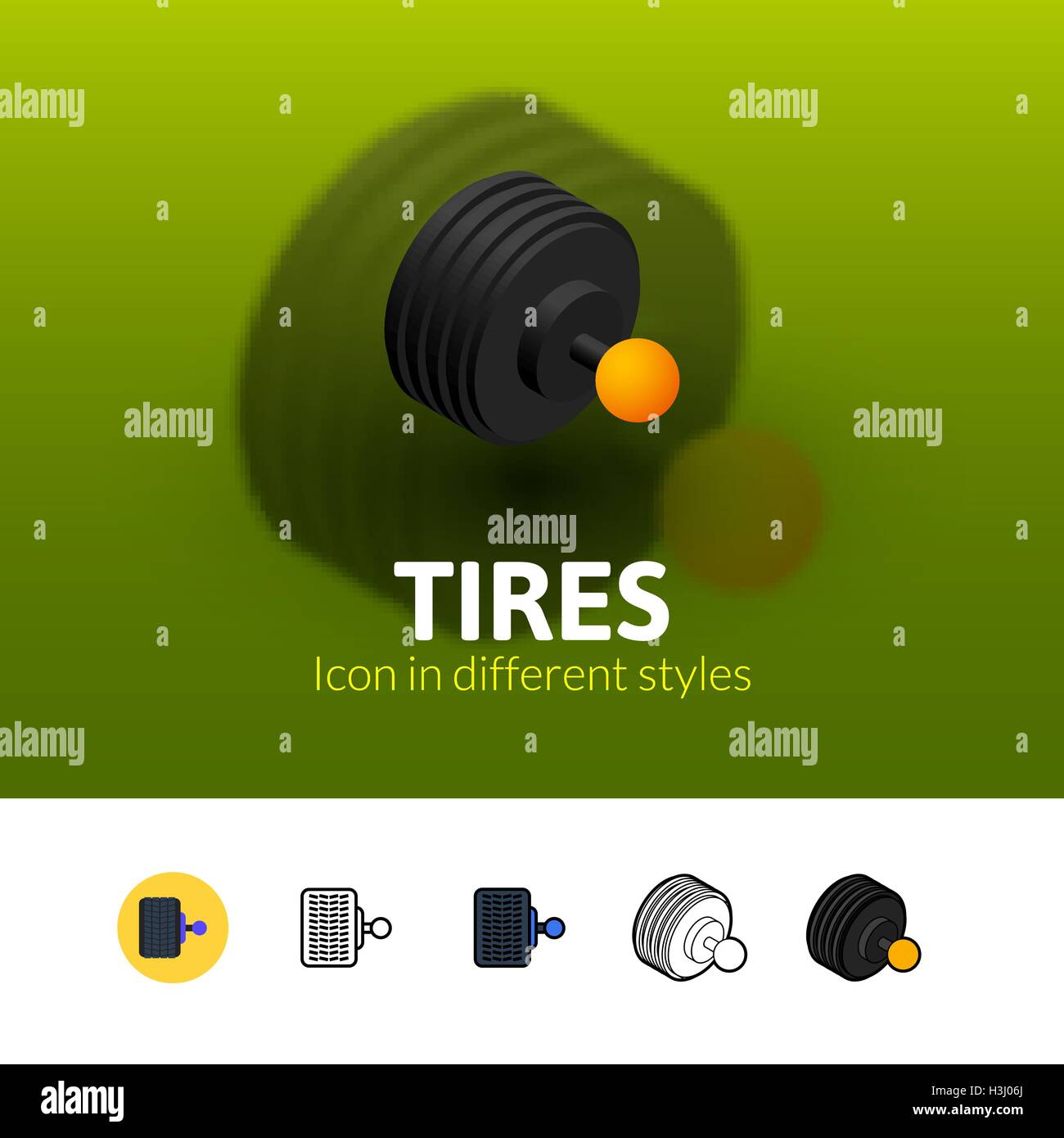 Tires in color Stock Vector Images - Alamy