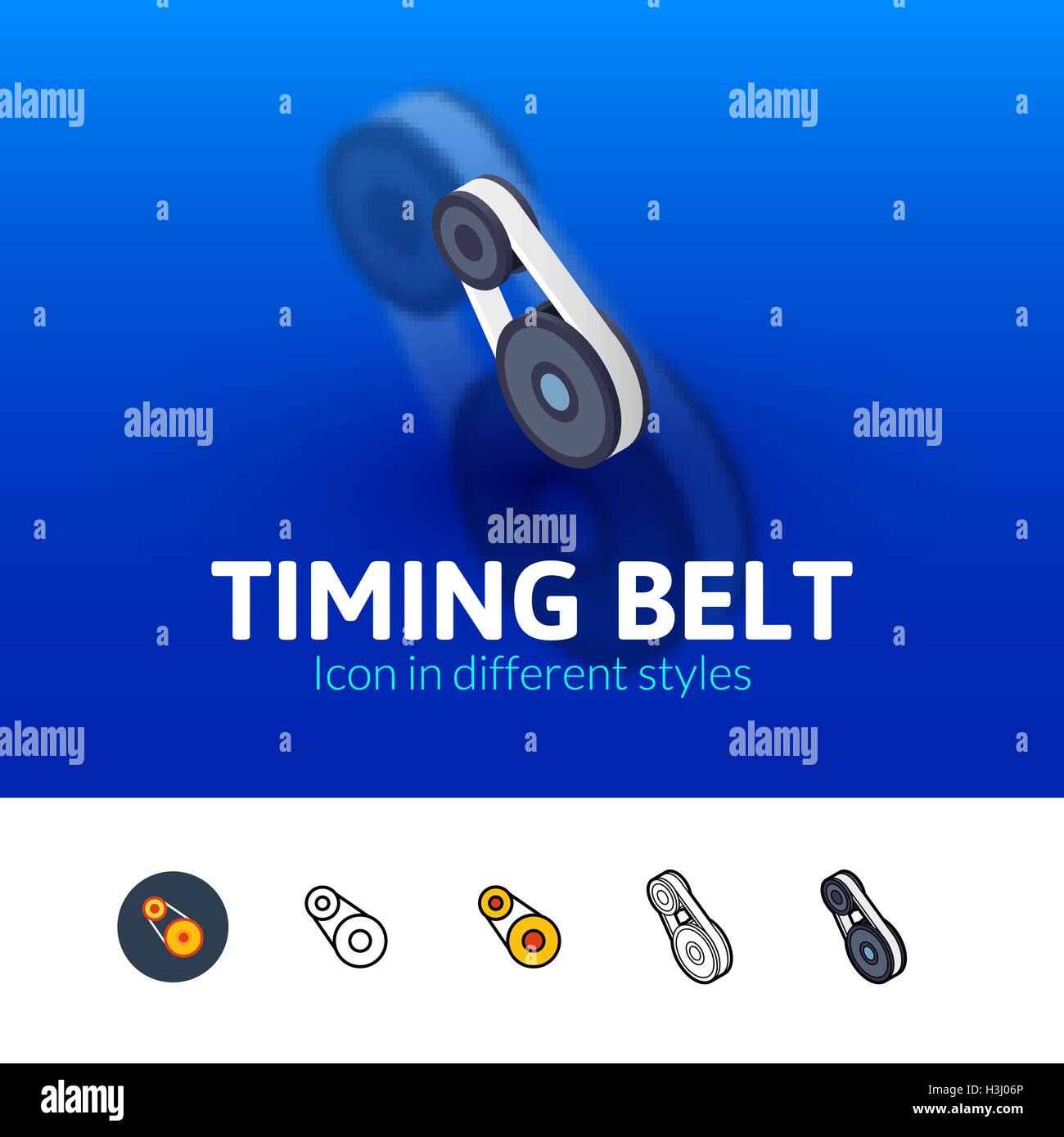 Timing belt icon in different style Stock Vector Image & Art - Alamy