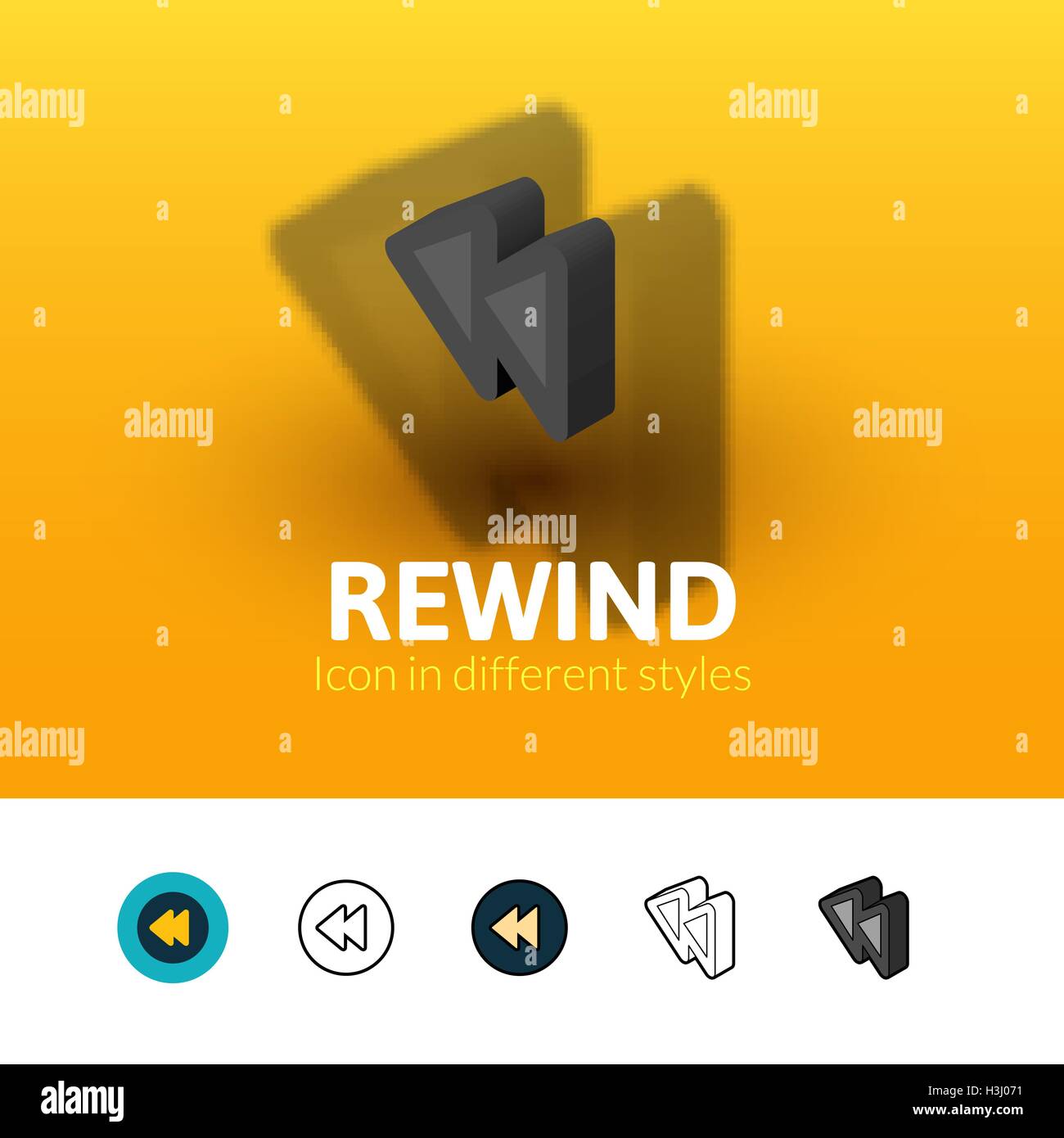 Rewind forward fast illustration Stock Vector Images - Alamy