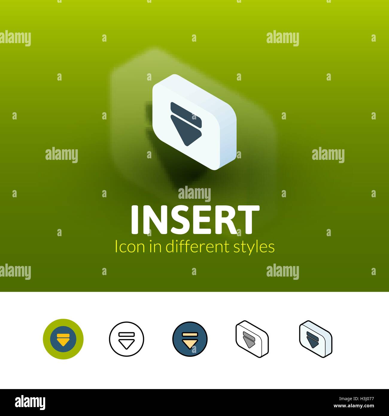 Insert icon in different style Stock Vector Image & Art - Alamy