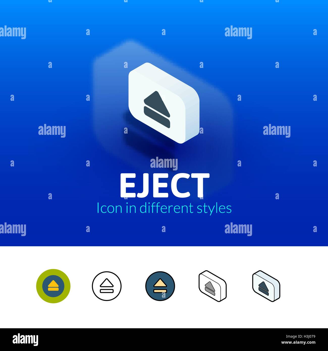 Eject icon in different style Stock Vector Image & Art - Alamy