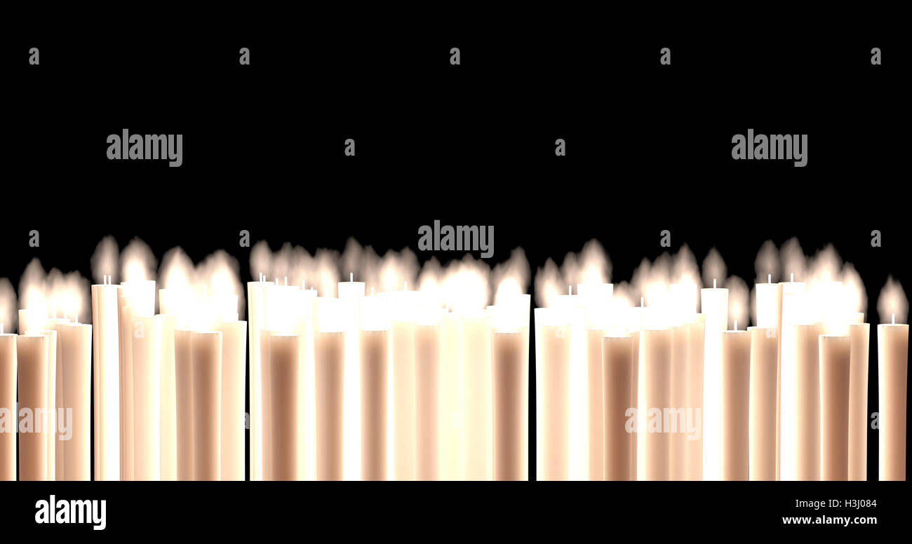 Candlelight, White Candles Stock Photo - Alamy