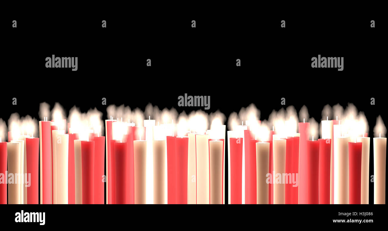 Candlelight, Red and White Candles Stock Photo - Alamy