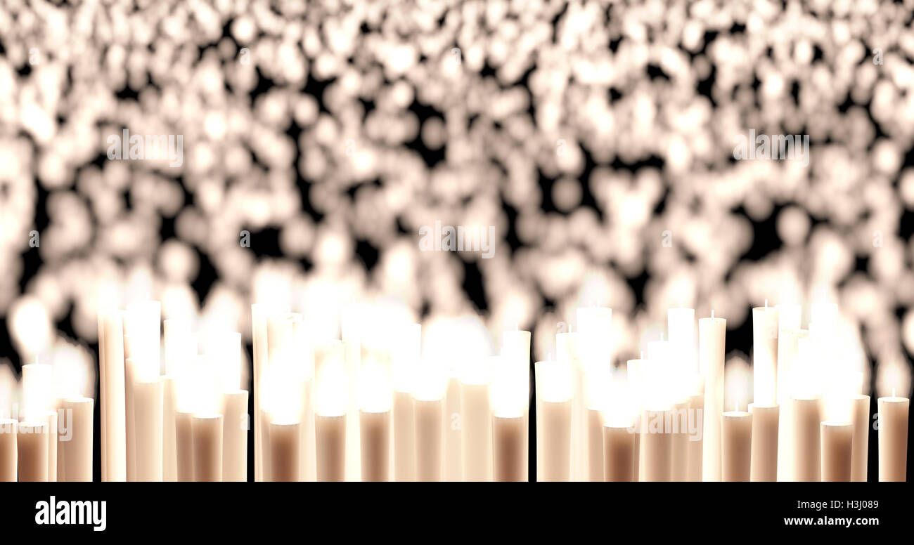 White Candles, Candlelight Stock Photo - Alamy