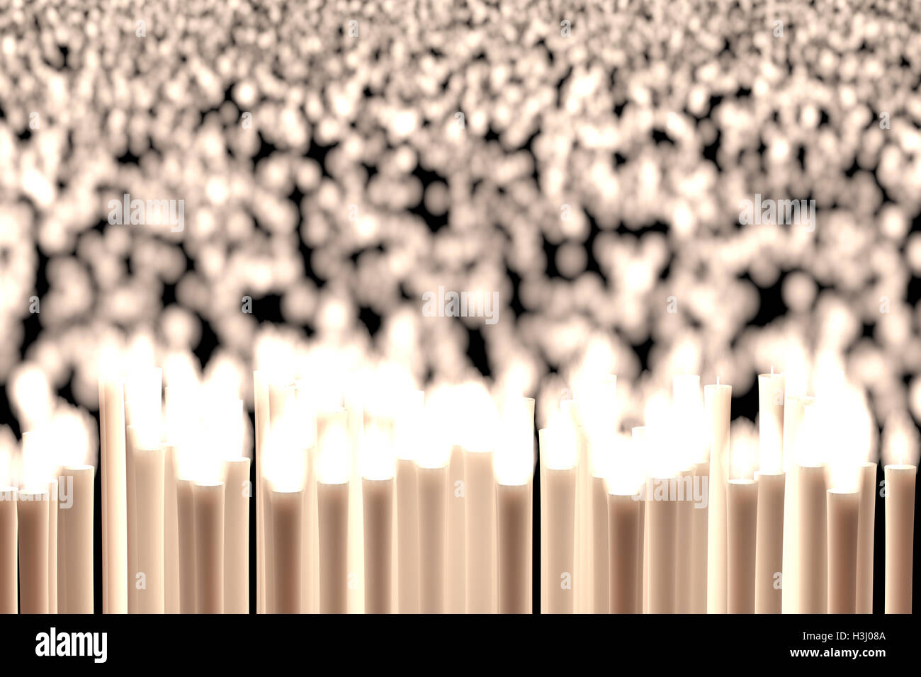 White Candles, Candlelight Stock Photo - Alamy