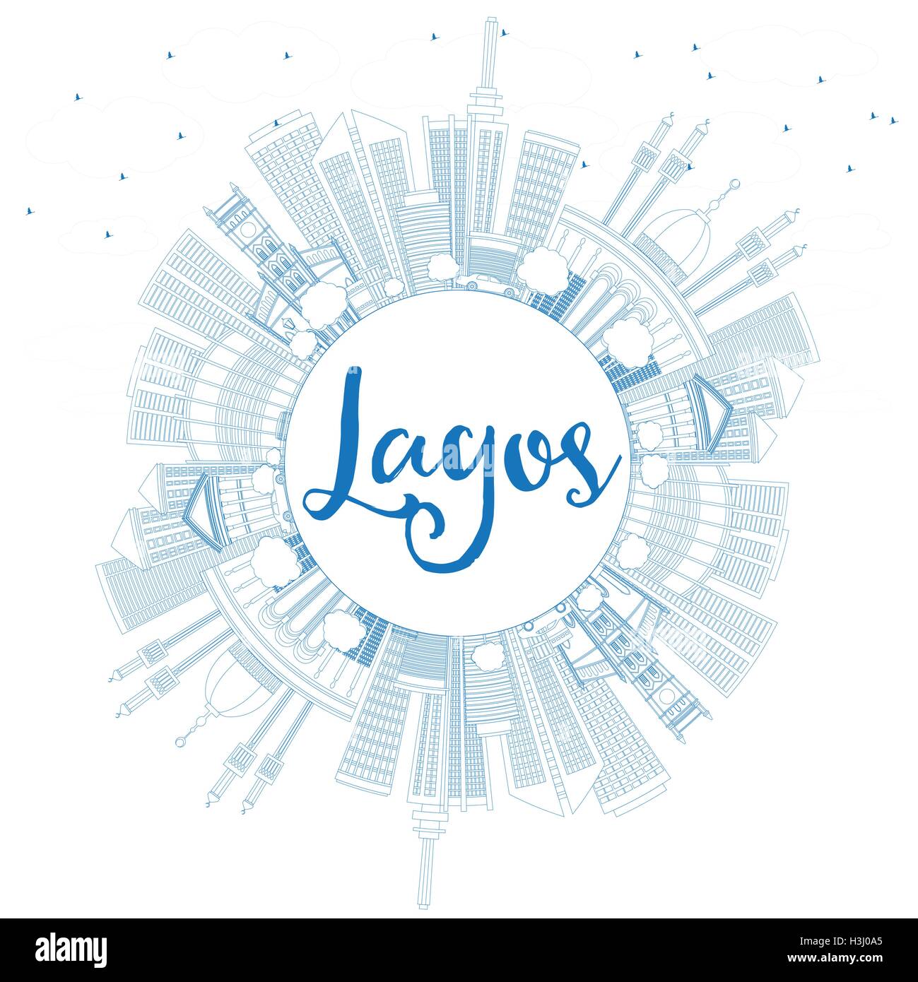 Lagos city view nigeria Stock Vector Images - Alamy