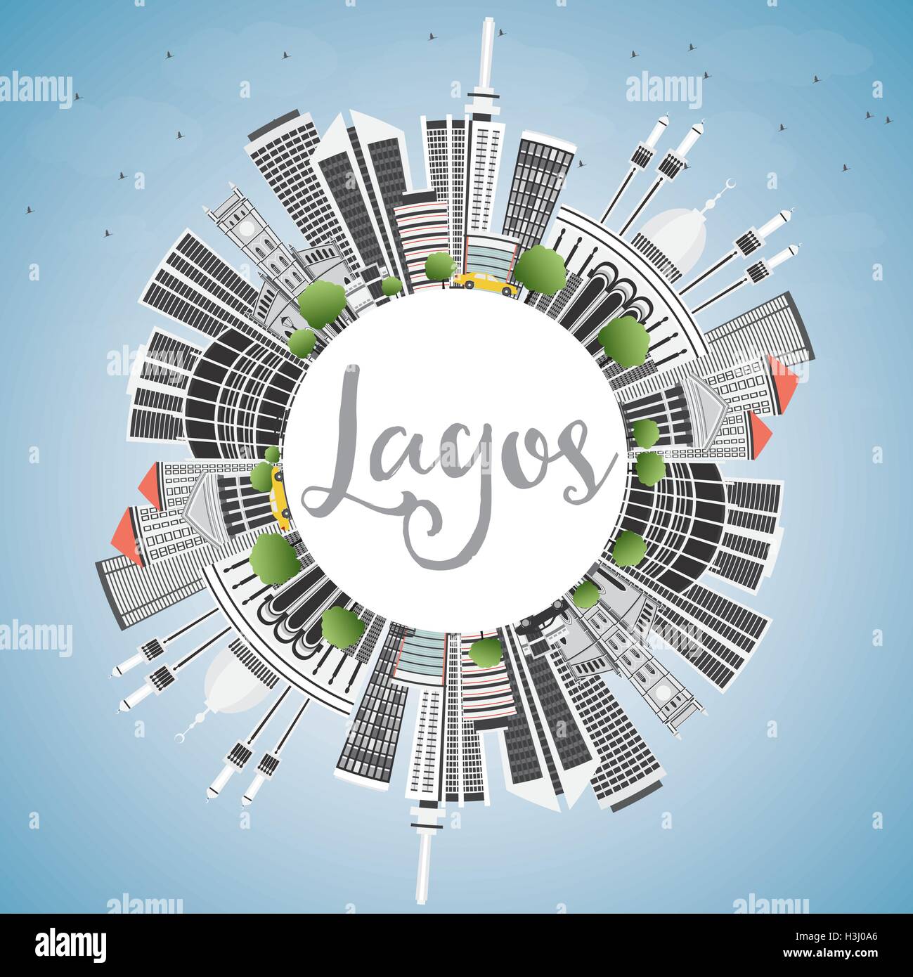 Lagos city view nigeria Stock Vector Images - Alamy