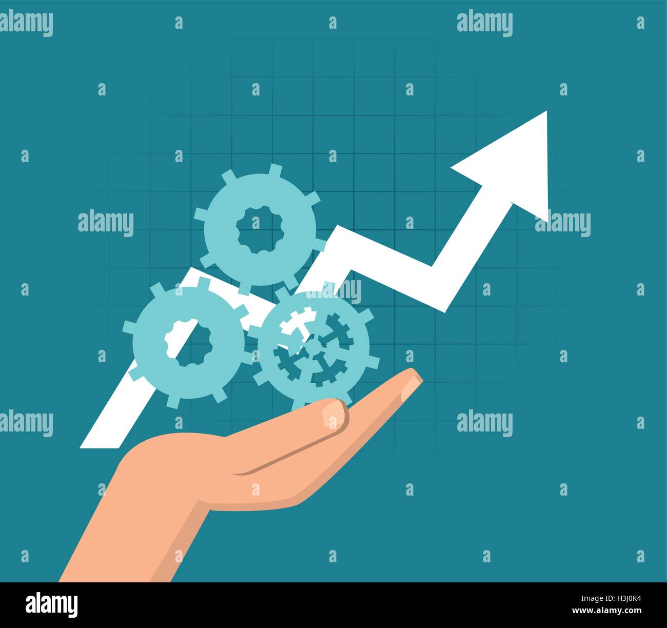 hand and gear icons image Stock Vector Image & Art - Alamy
