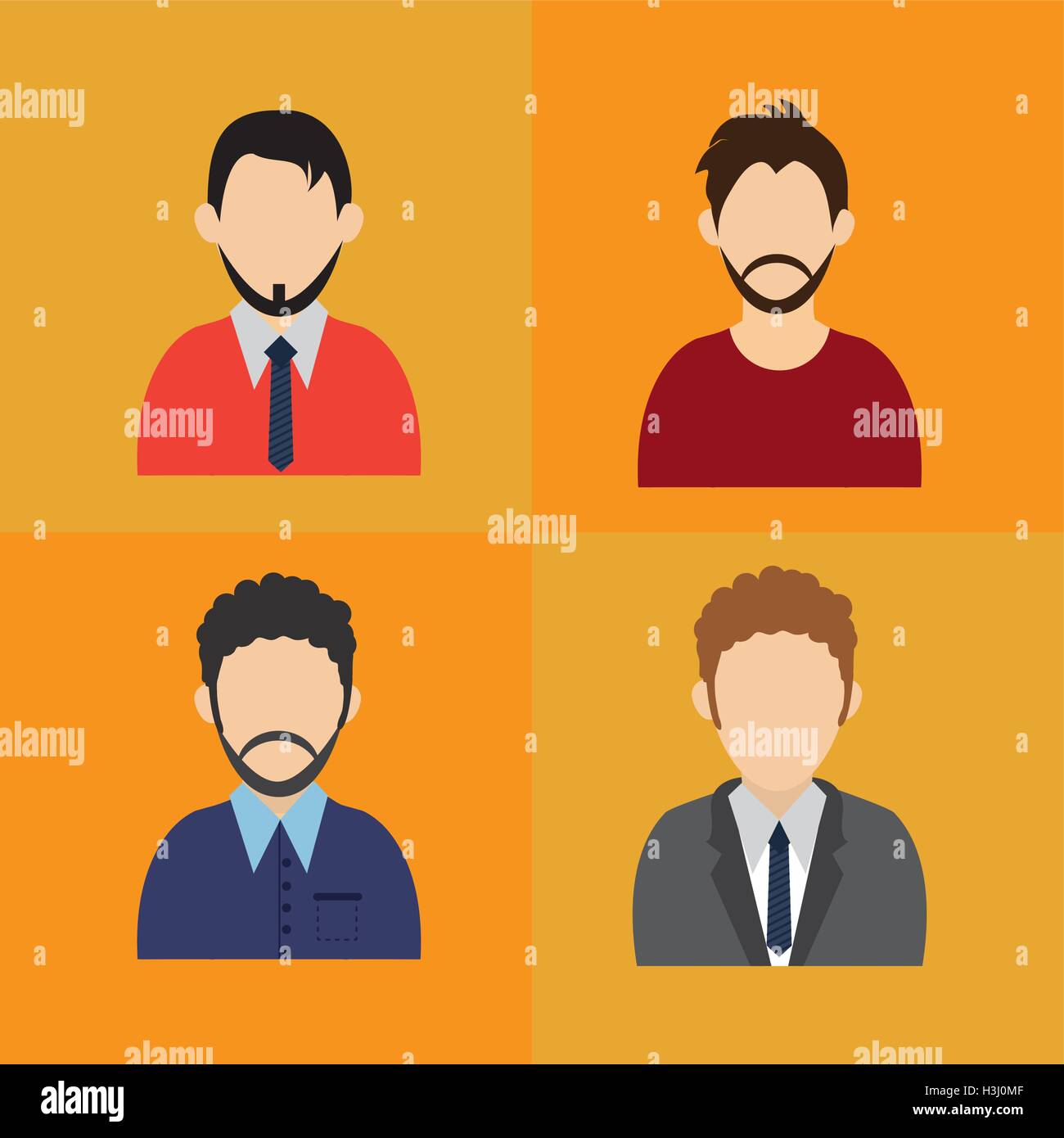 men faceless user avatar icons image Stock Vector Image & Art - Alamy