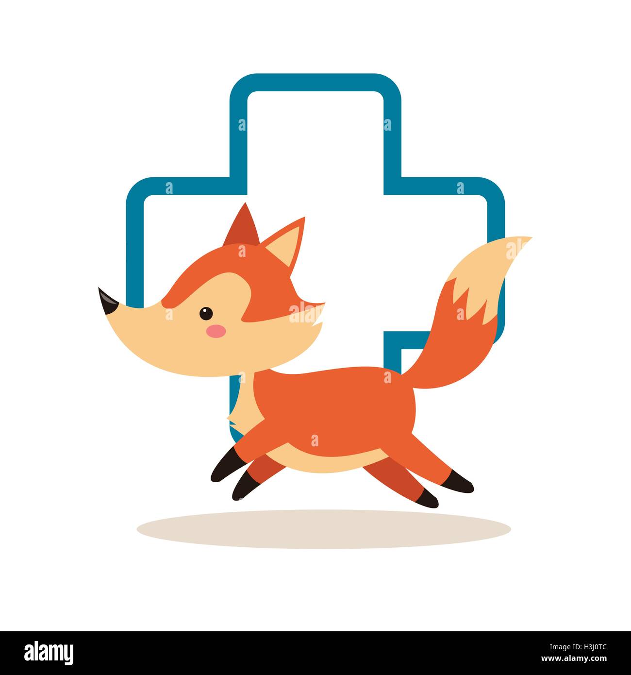 Sick fox Stock Vector Images - Alamy